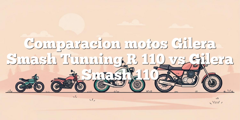 Comparacion motos Gilera Smash Tunning R 110 vs Gilera Smash 110 ...